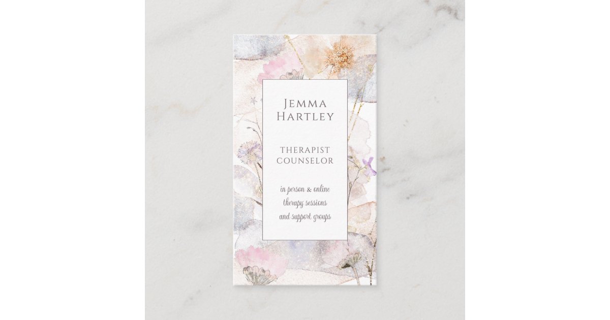 Therapist Counsellor Business Card | Zazzle