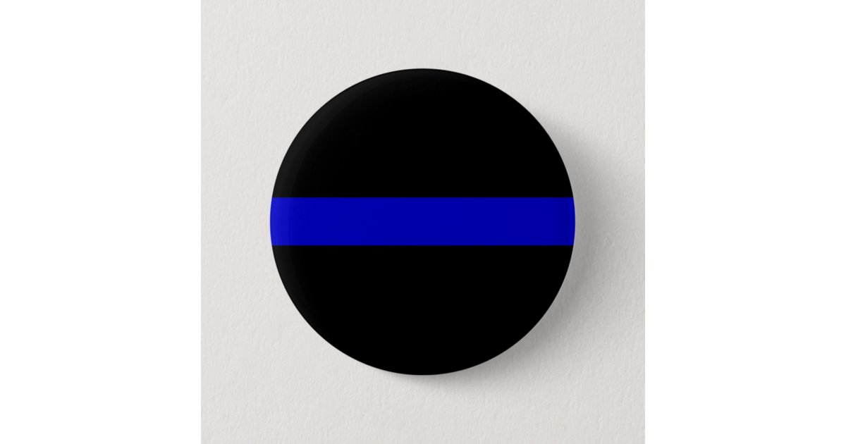Thin Blue Line 6 Cm Round Badge | Zazzle