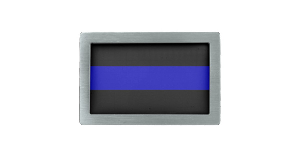 Thin Blue Line Belt Buckle | Zazzle