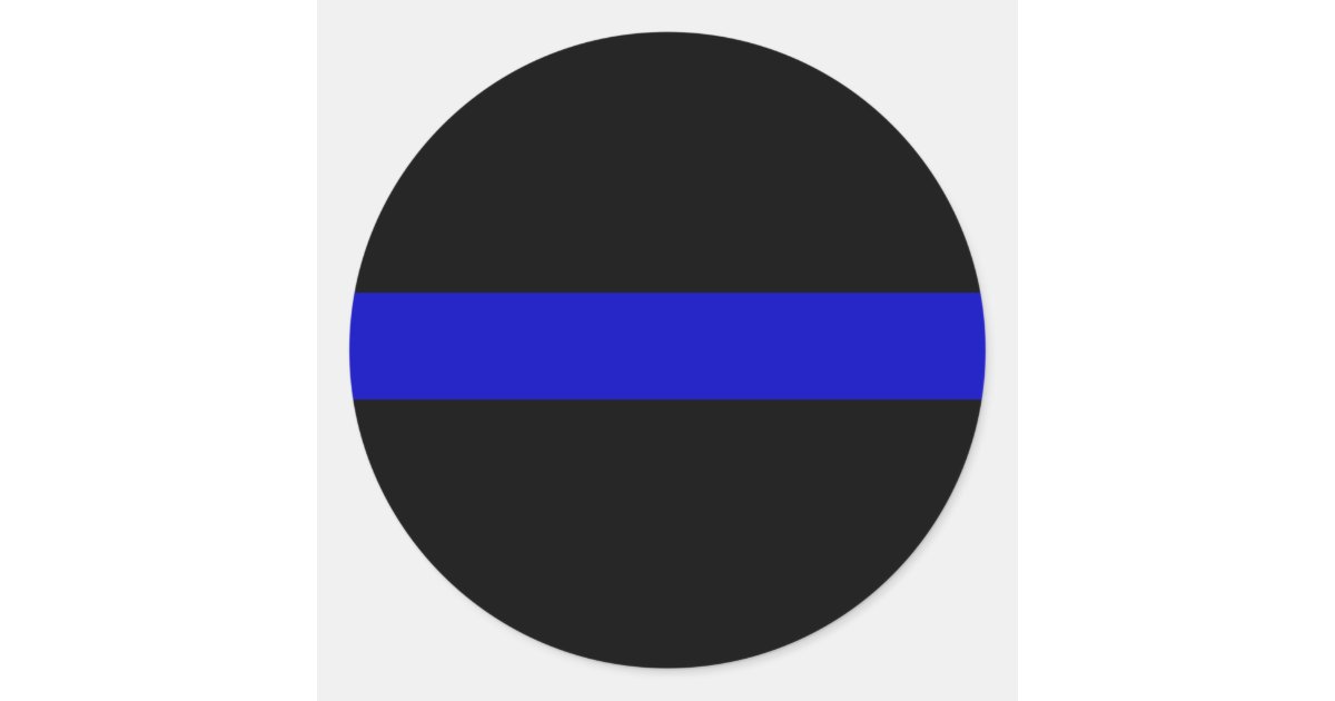 Thin Blue Line Classic Round Sticker | Zazzle