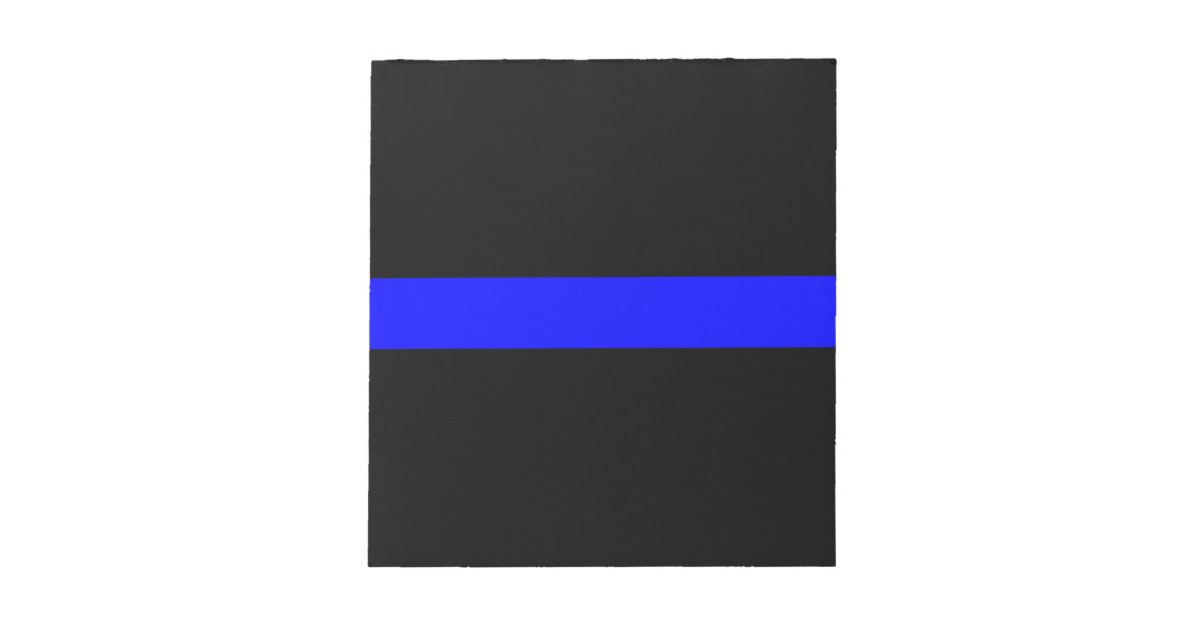 Thin Blue Line Police Officers Memorial Flag Notepad | Zazzle