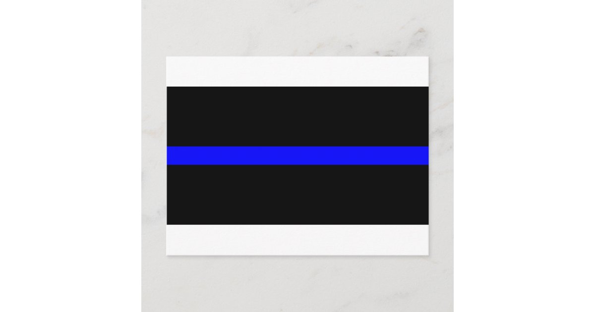 Thin Blue Line Police Officers Memorial Flag Postcard | Zazzle