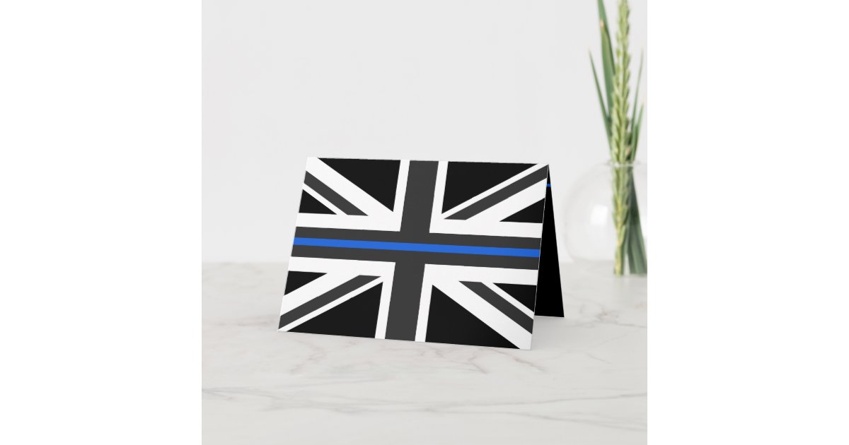 Thin Blue Line UK Flag Card | Zazzle