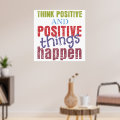 Think Positive Poster | Zazzle