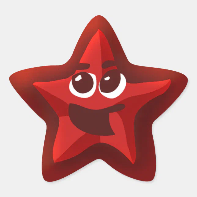 Thinkling Red Star Stickers | Zazzle
