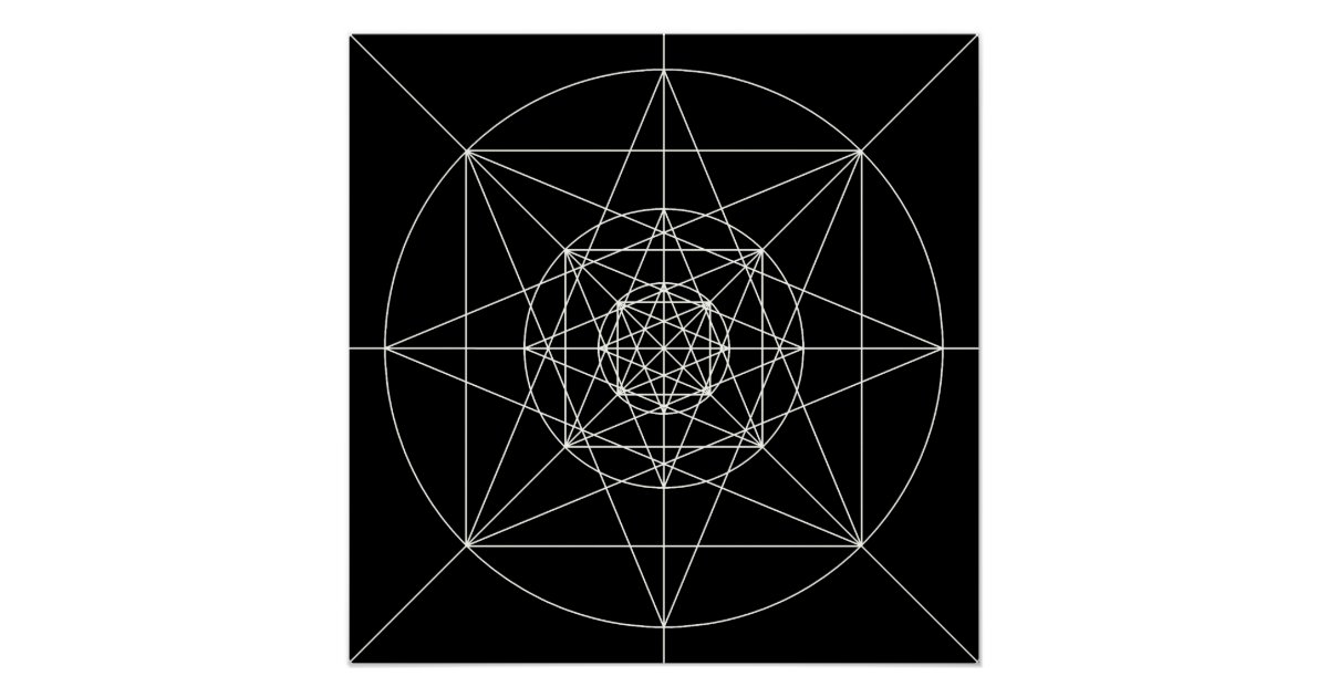 Third Dimensional Sacred Geometry Poster | Zazzle