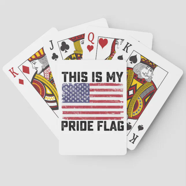 This Is My Pride Flag USA Playing Cards | Zazzle