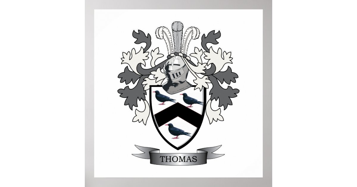 Thomas Family Crest Poster | Zazzle