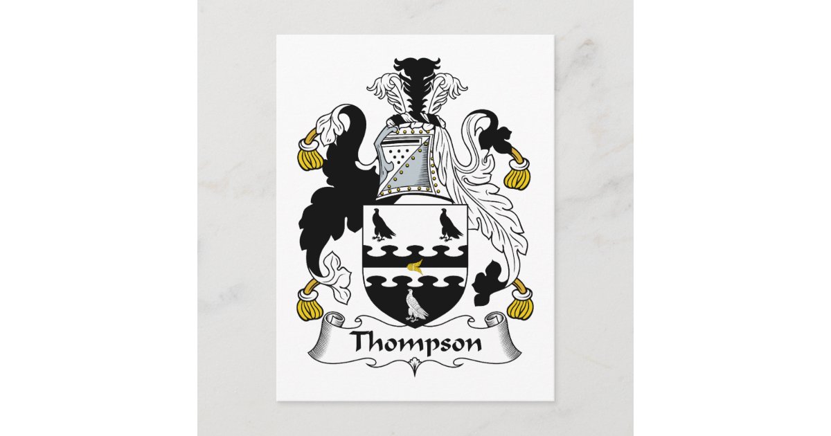 Thompson Family Crest Postcard | Zazzle
