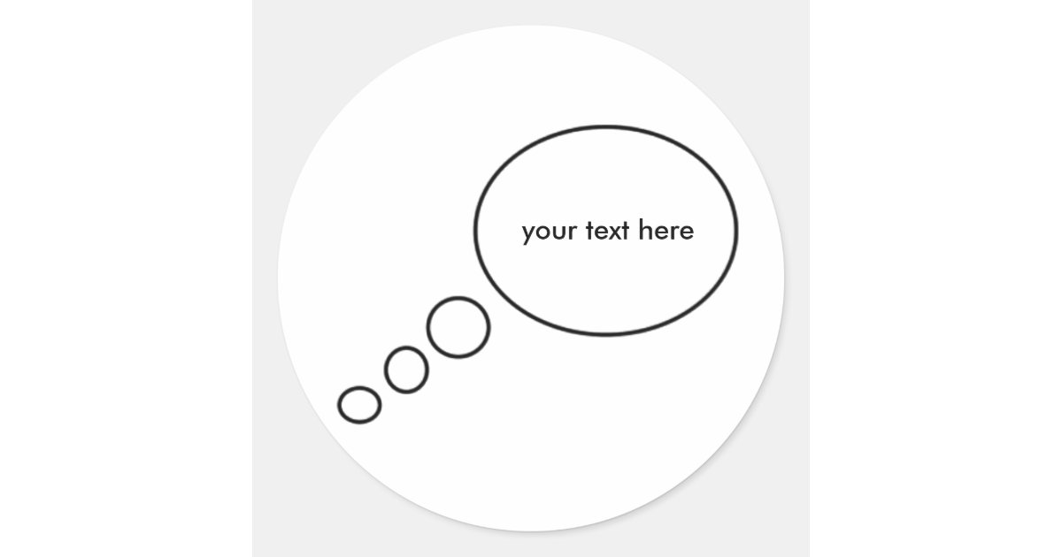 thought bubble stickers | Zazzle