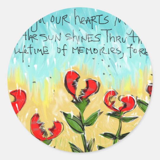 Thoughtful and creative sympathy card classic round sticker | Zazzle.co.uk