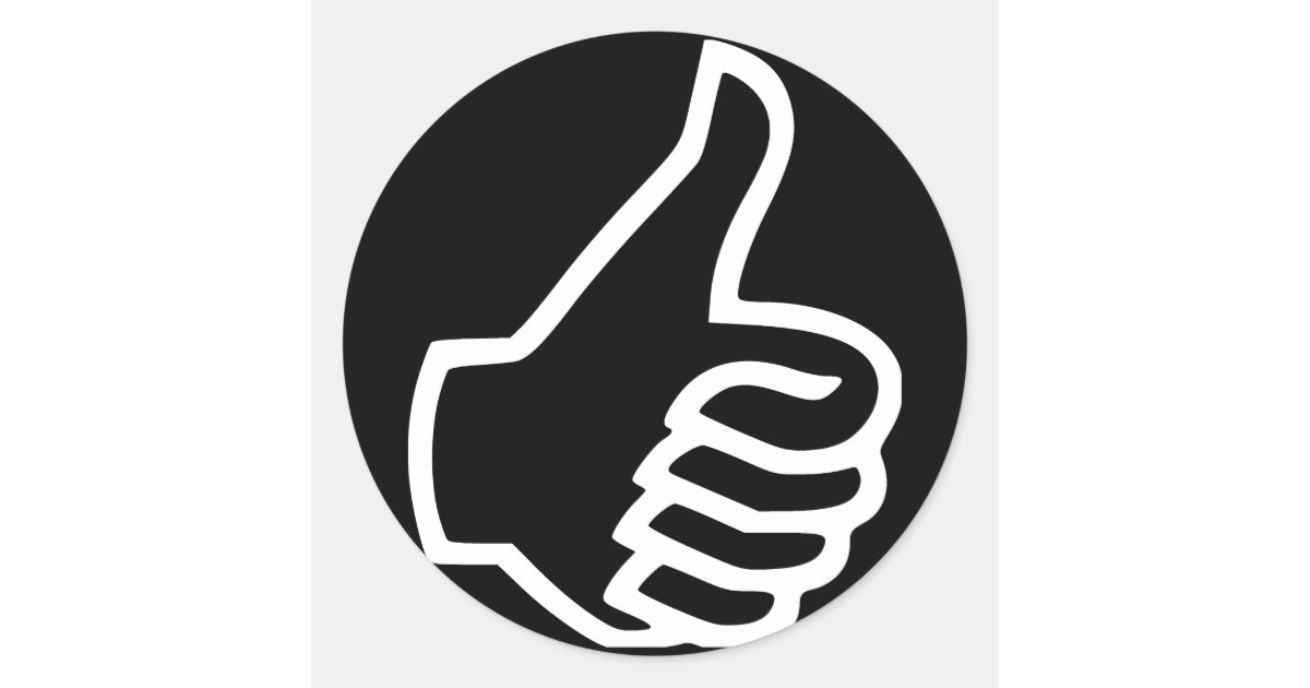 Thumbs Up Classic Round Sticker | Zazzle