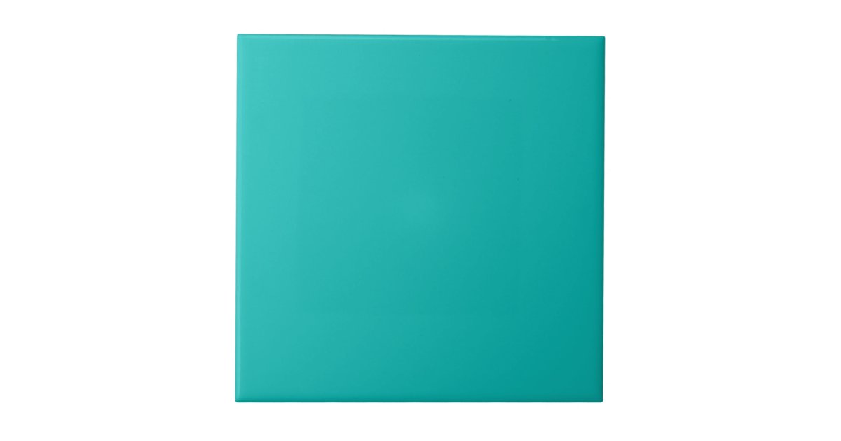 Tiff Blue Solid Colour Tile | Zazzle