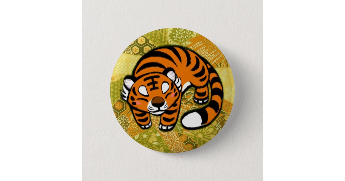 Tiger 6 Cm Round Badge | Zazzle