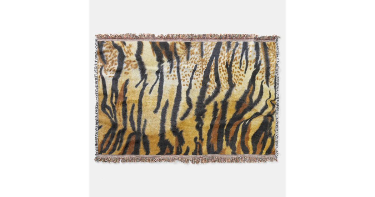 TIGER PRINT THROW BLANKET | Zazzle