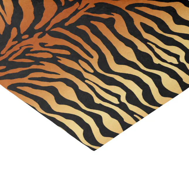 Tiger Stripes Animal Print, Amber, Black and Tan Tissue Paper | Zazzle