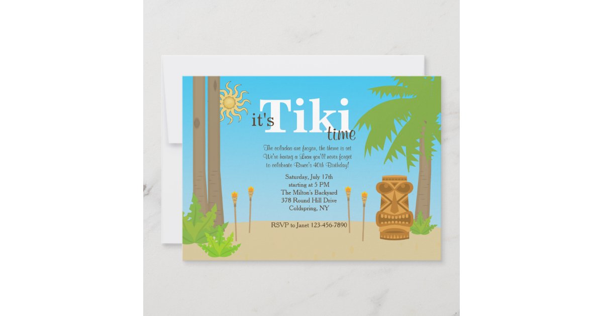 Tiki Party Invitation | Zazzle
