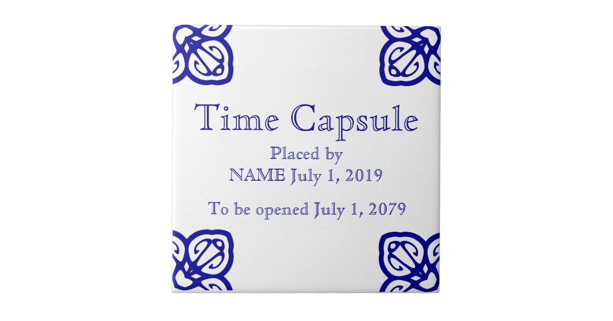 Time Capsule Plaque - Spanish Tile | Zazzle