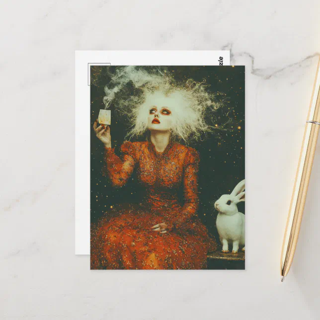 Time For Tea With the White Rabbit Postcard | Zazzle