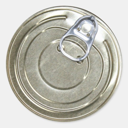 Tin Can Lid Classic Round Sticker | Zazzle.co.uk