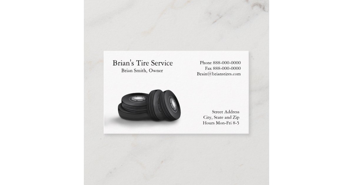 Tire Sales Business Card | Zazzle
