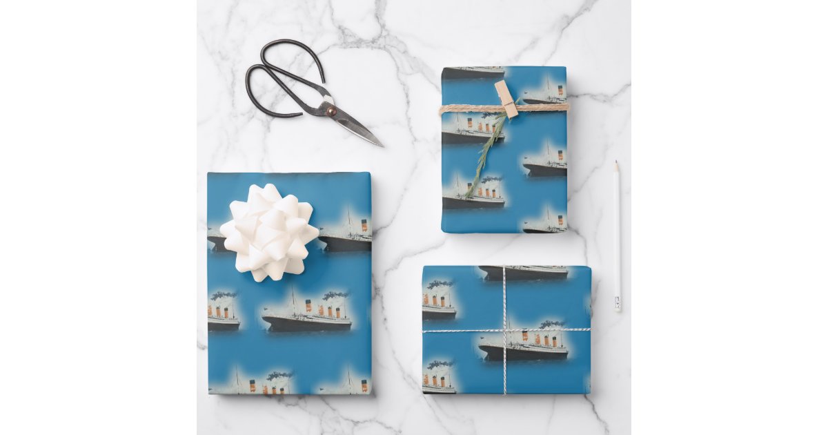 Titanic Vintage Maritime White Star Line Ship Wrapping Paper Sheet | Zazzle