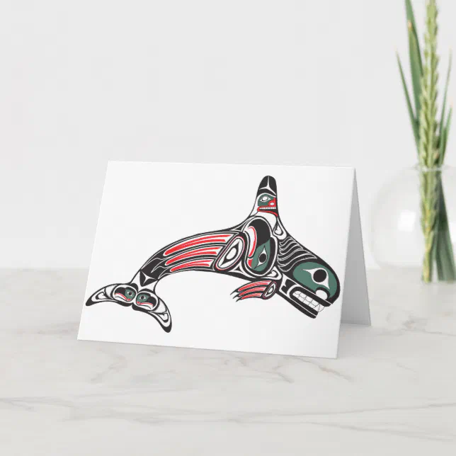 Tlingit Killer Whale & Eagle Card | Zazzle