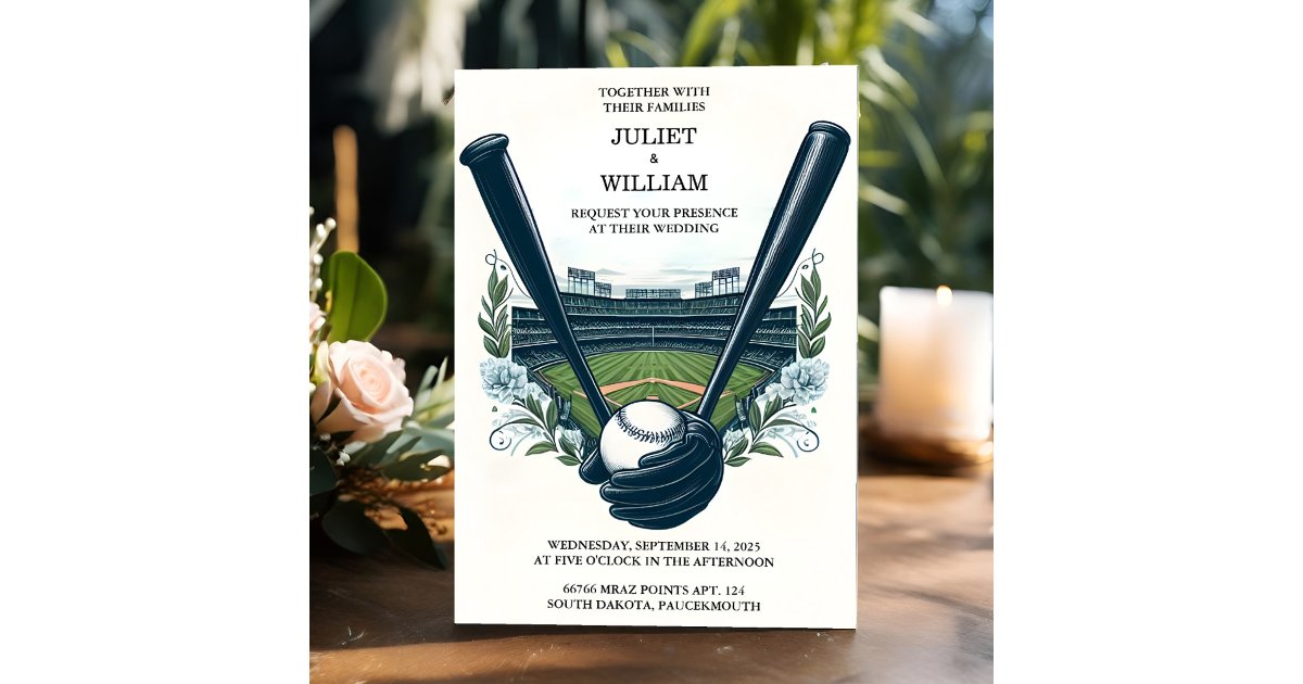 To Champion Team Ball Field Pitch Baseball Wedding Invitation | Zazzle