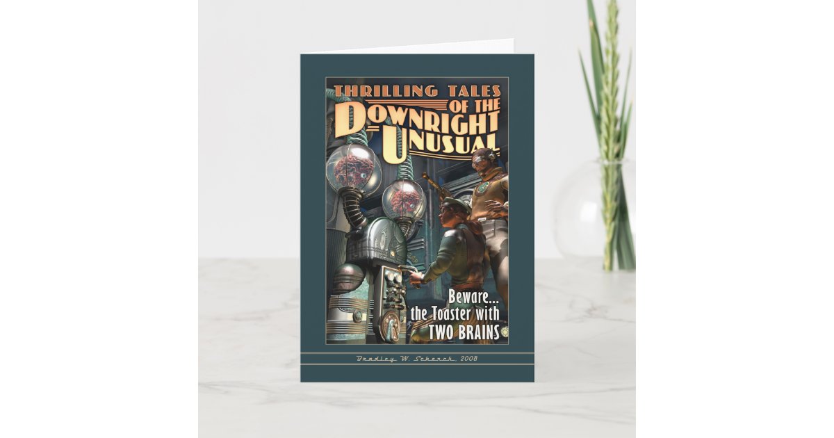 Toaster With Two Brains! Greeting Card | Zazzle