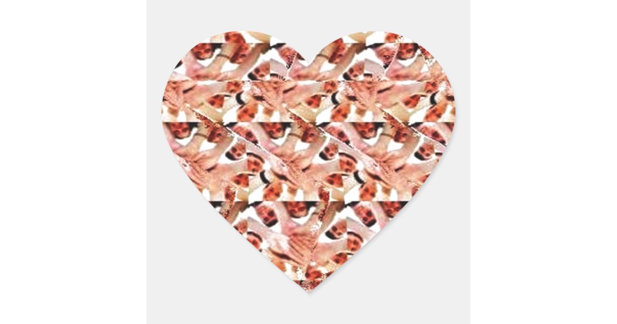 Togetherness stereogram heart sticker | Zazzle