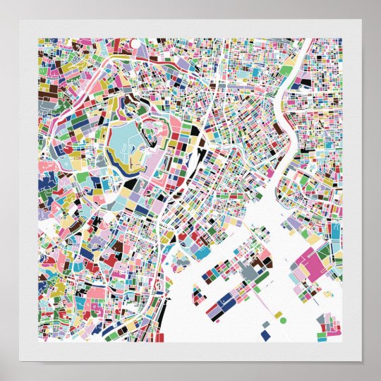 Tokyo Japan Map Poster | Zazzle.co.uk