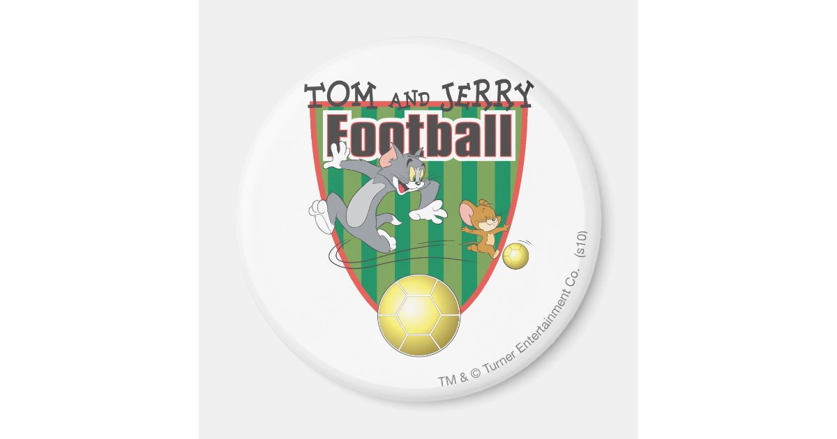 Tom and Jerry Soccer (Football) 6 Magnet | Zazzle