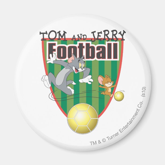 Tom and Jerry Soccer (Football) 6 Magnet | Zazzle.co.uk