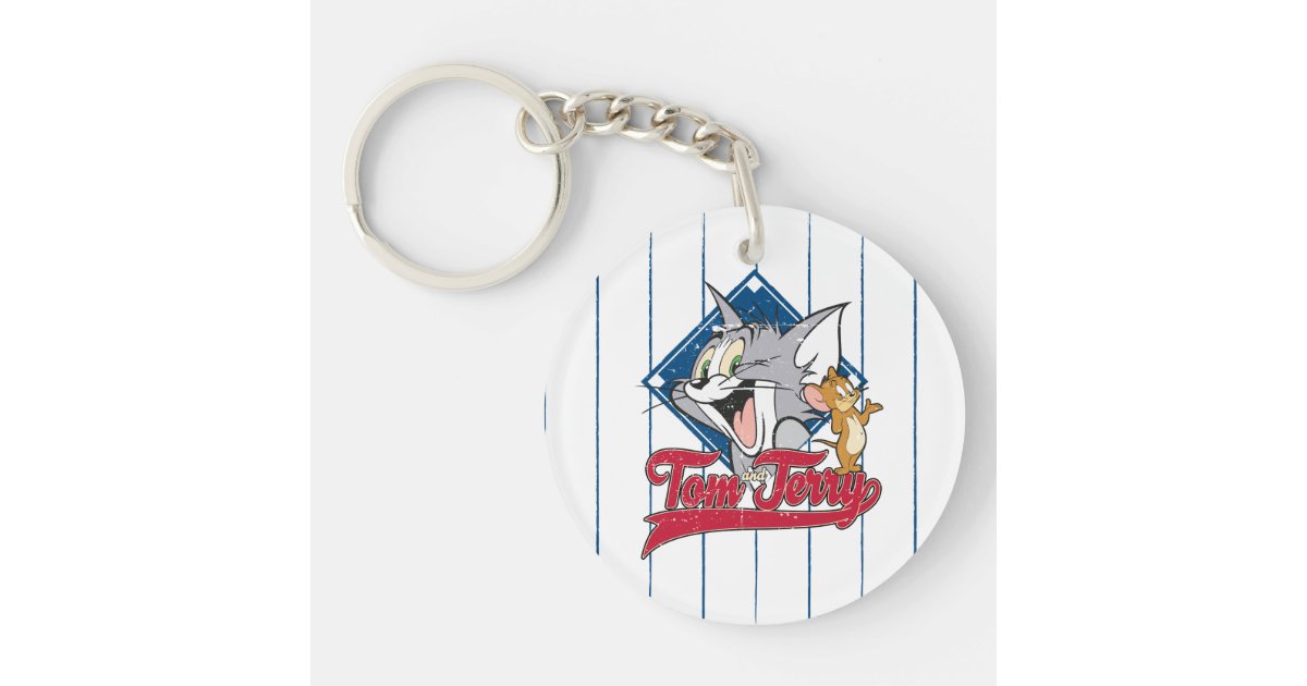 Tom And Jerry | Tom And Jerry On Baseball Diamond Key Ring | Zazzle