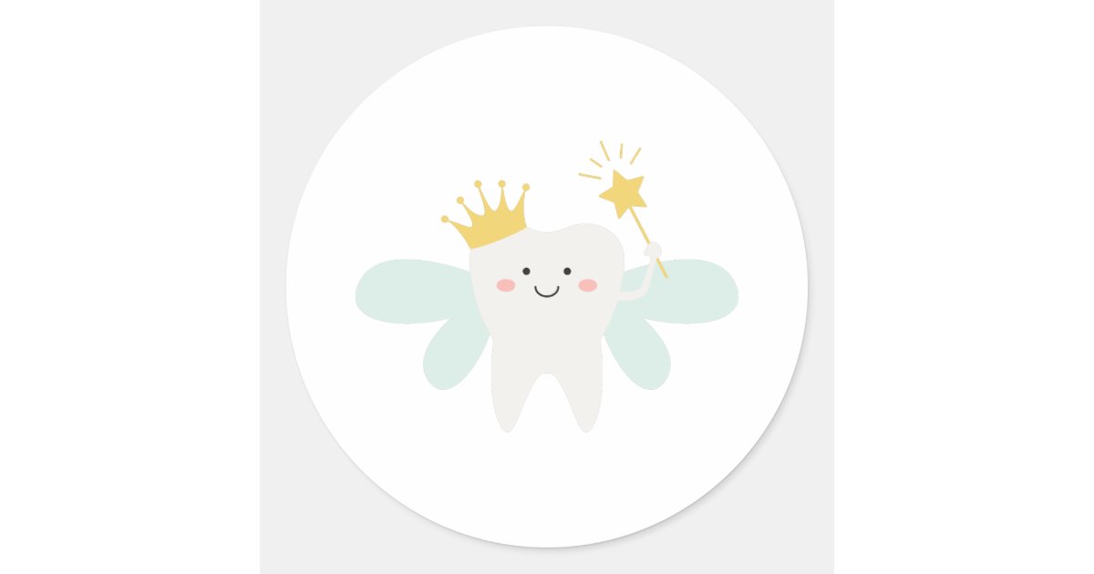 Tooth Fairy Classic Round Sticker | Zazzle