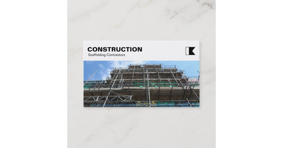 Top Panel - Constuction - Scaffolding Business Card | Zazzle