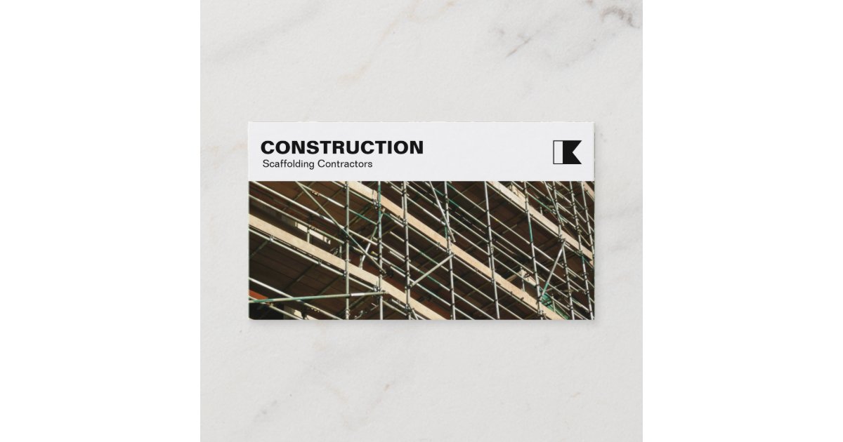 Top Panel - Constuction - Scaffolding Photo Business Card | Zazzle