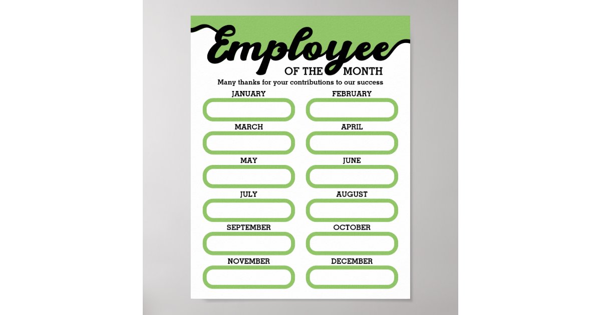 Top performer employee of the month award poster | Zazzle