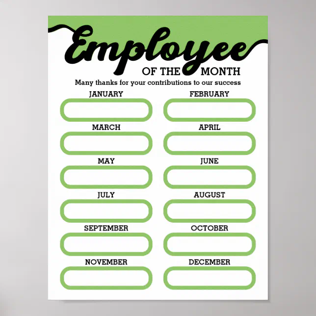 Top performer employee of the month award poster | Zazzle