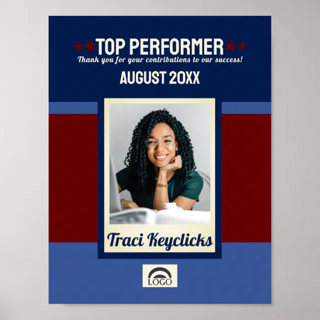 Top performer employee of the month award poster | Zazzle
