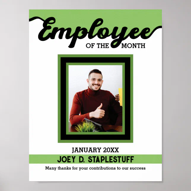 Top performer employee of the month award poster | Zazzle
