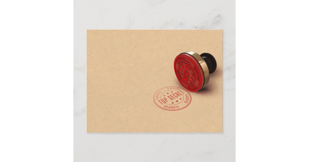 Top Secret Classified Ink Stamp Postcard | Zazzle