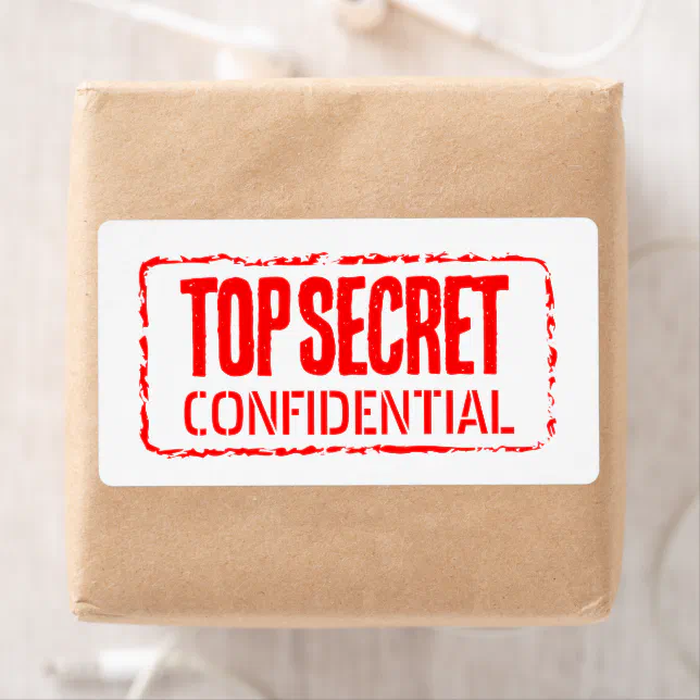 Top Secret confidential red rubber stamp shipping | Zazzle