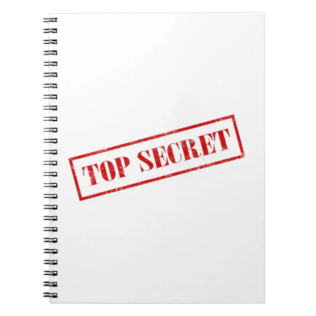 Top Secret Notebook | Zazzle