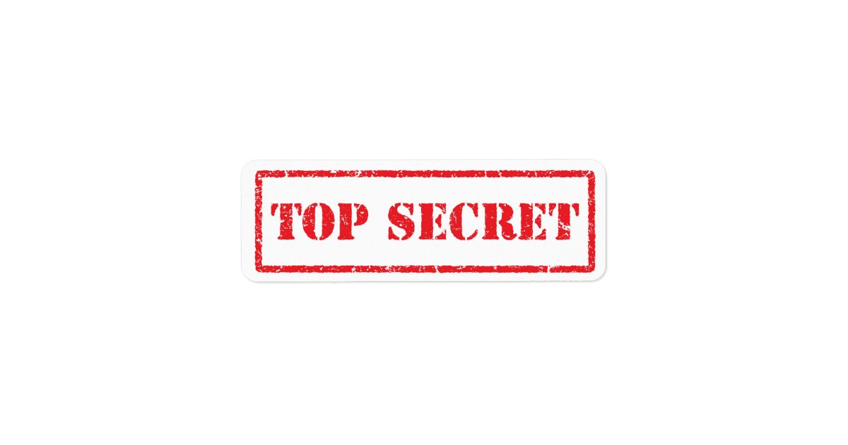 Top secret red distressed label | Zazzle