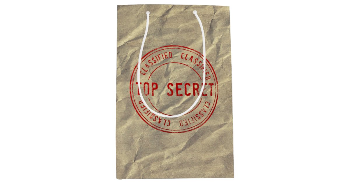 Top Secret Wrinkled Paper Novelty Gift Bag | Zazzle