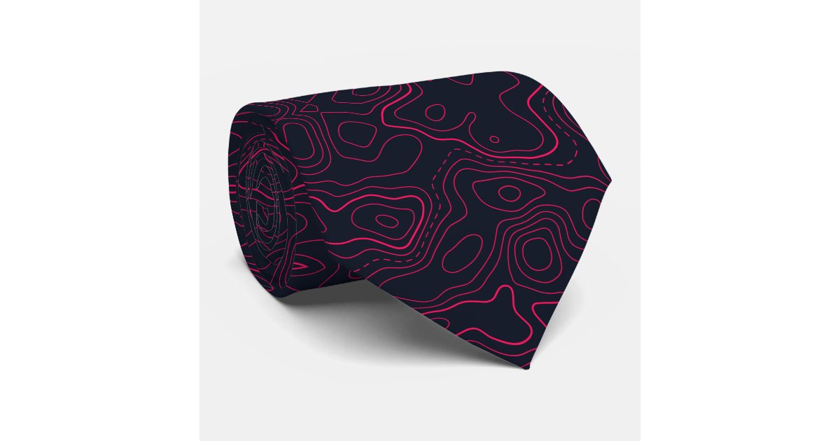 Topographic Map Pattern Tie | Zazzle
