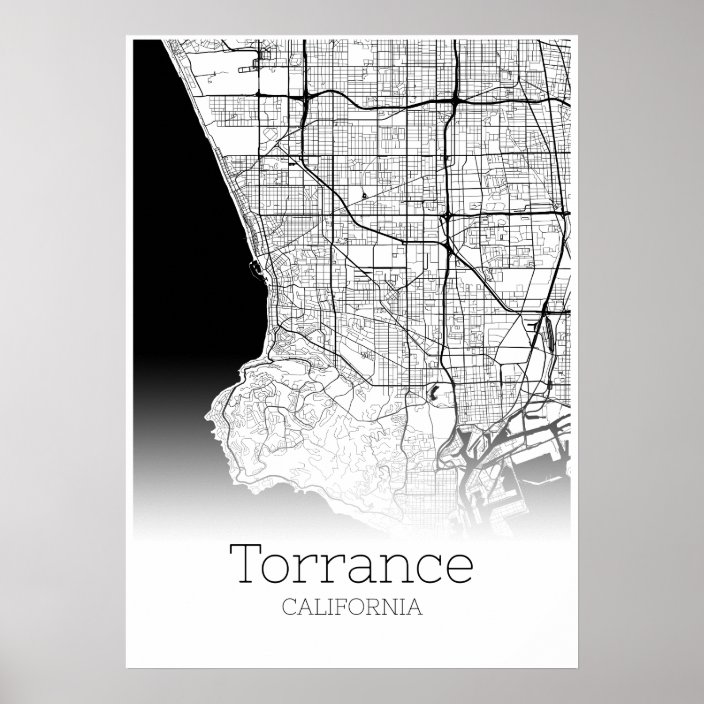 Torrance Map - California - City Map Poster | Zazzle.co.uk