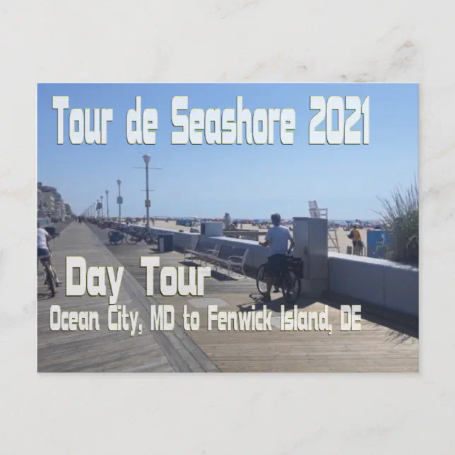 Tour de Seashore 2021 - Day Tour (DT) Ocean City, Postcard | Zazzle