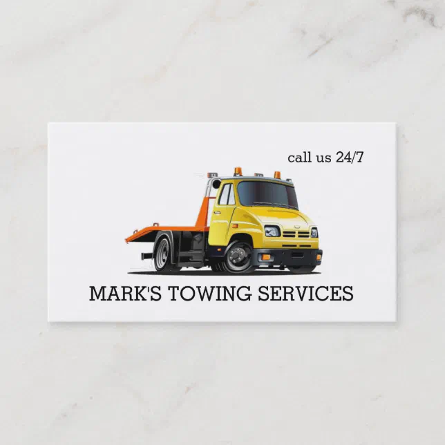 Towing Truck Business Card | Zazzle